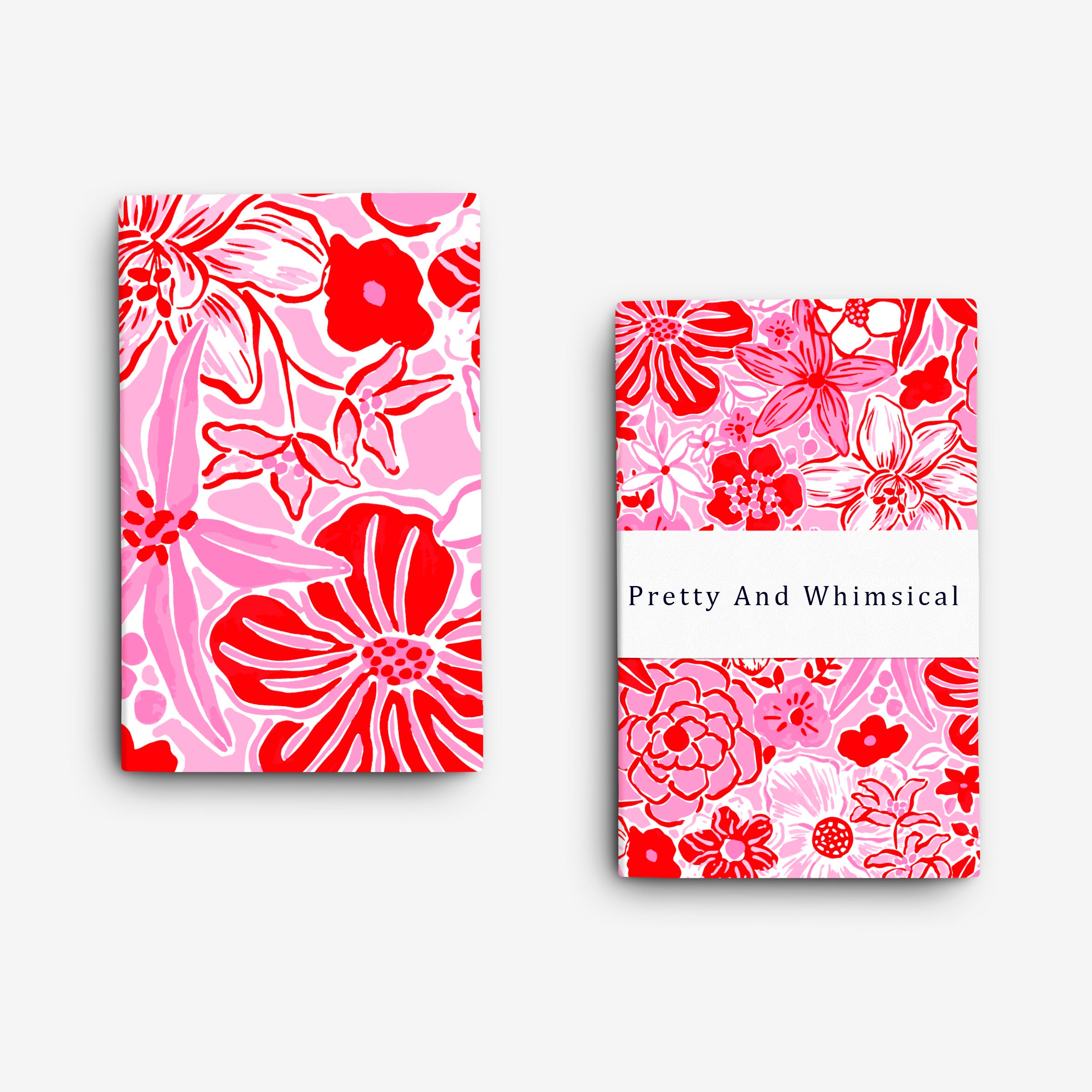 INSTANT DOWNLOAD Preppy Pink and Red Floral Pattern, Seamless Design ...