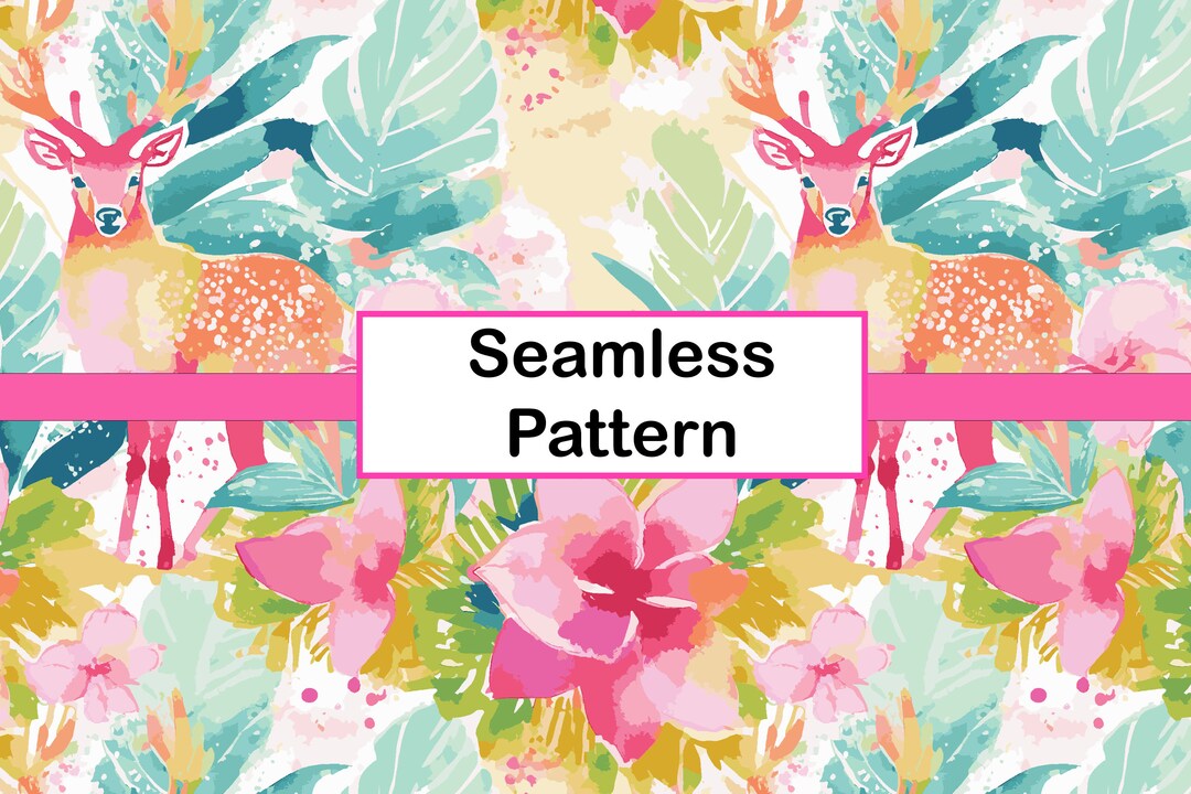 INSTANT DOWNLOAD Preppy Xmas Deer Seamless Pattern - Etsy