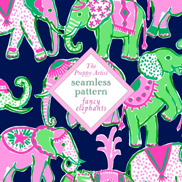 Preppy Elephant - Etsy