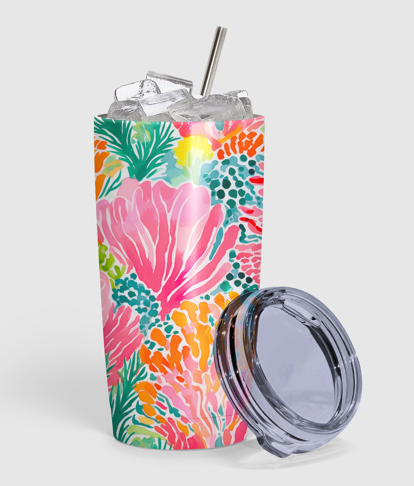 INSTANT DOWNLOAD Preppy Sea Coral Pattern, Seamless Coral Design ...