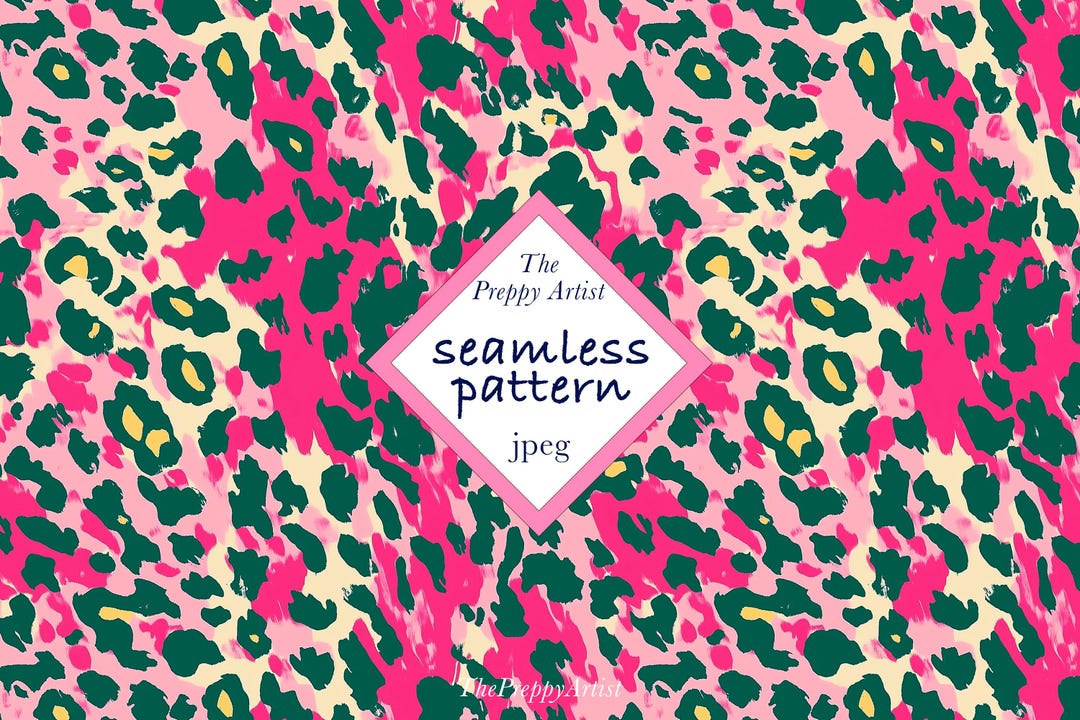 Preppy Leopard Print Pattern, Seamless Leopard Print Design, Pink and ...