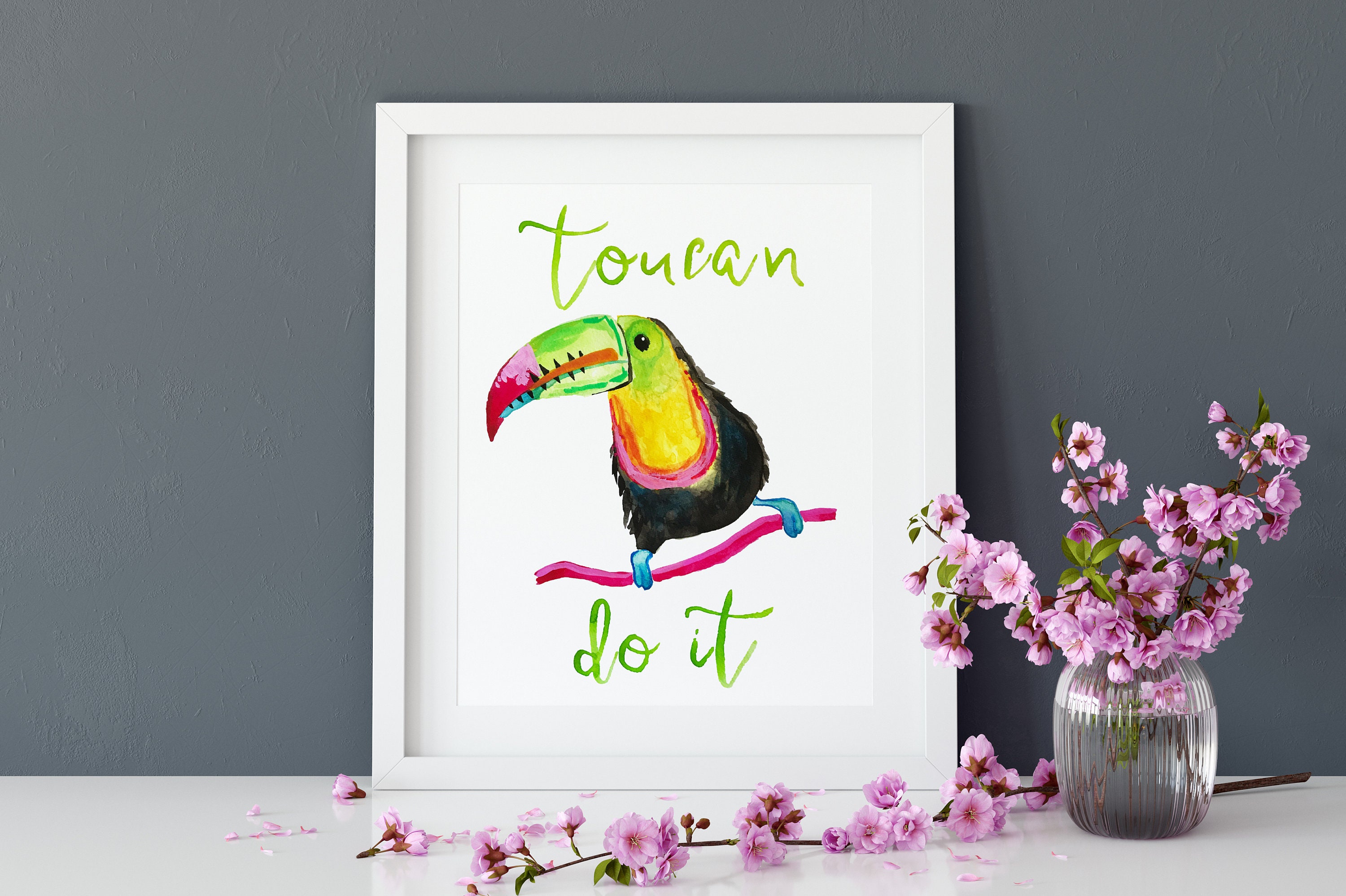 INSTANT DOWNLOAD Preppy Printable Toucan Do It Clip Art - Etsy