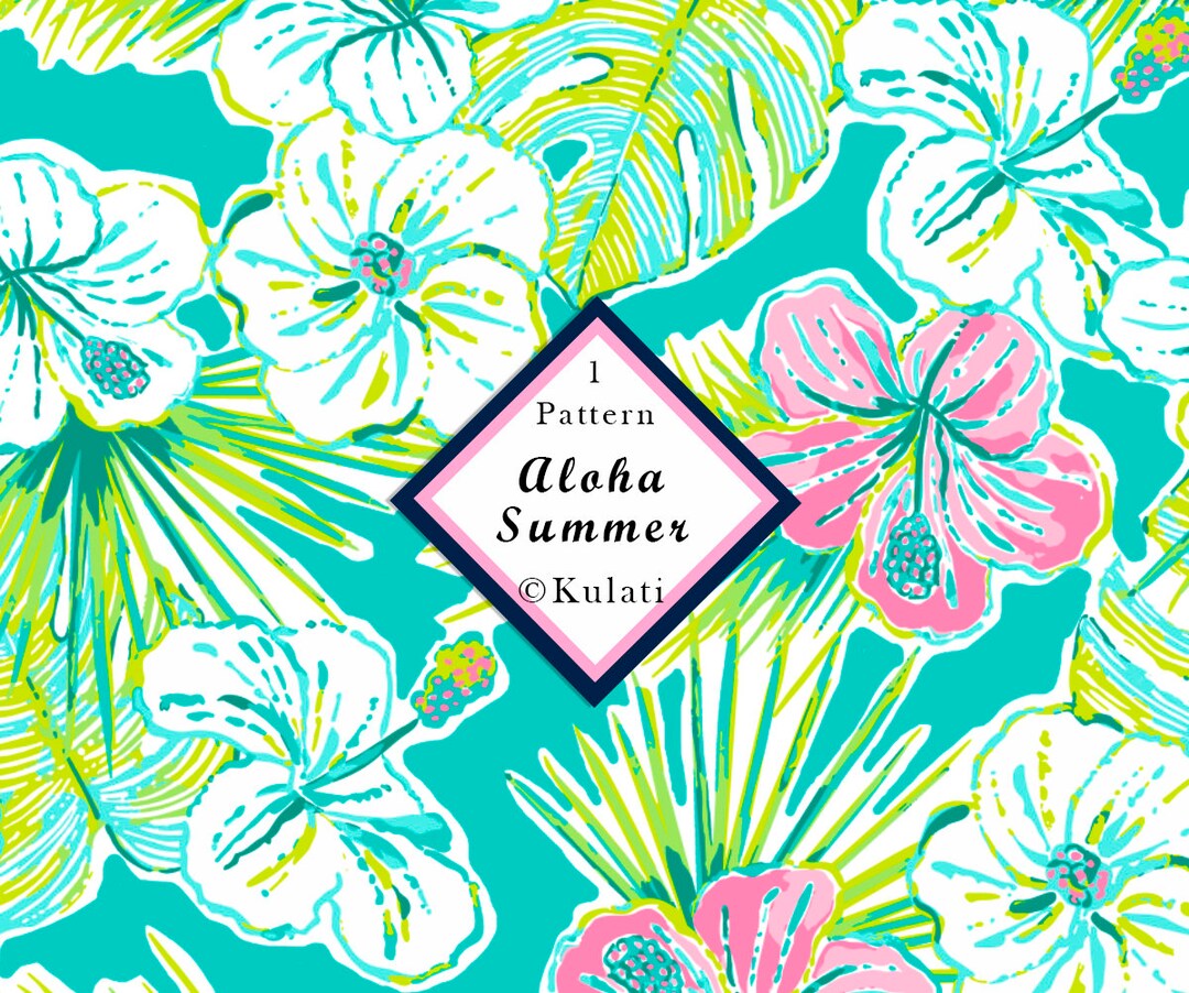 Instant Download Preppy Floral Digital Paper Seamless Repeat Pattern ...