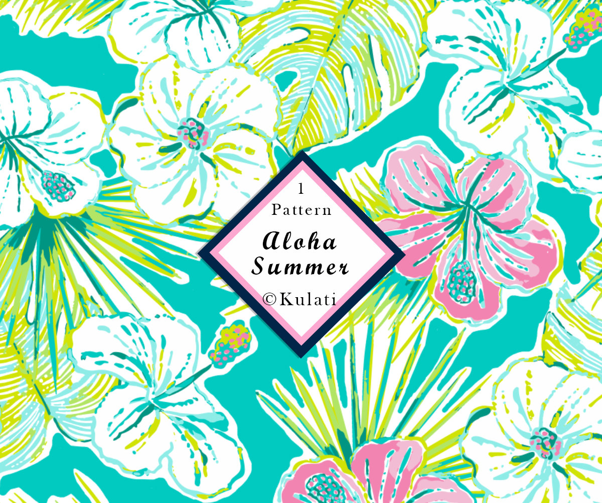 Instant Download Preppy Floral Digital Paper Seamless Repeat Pattern ...