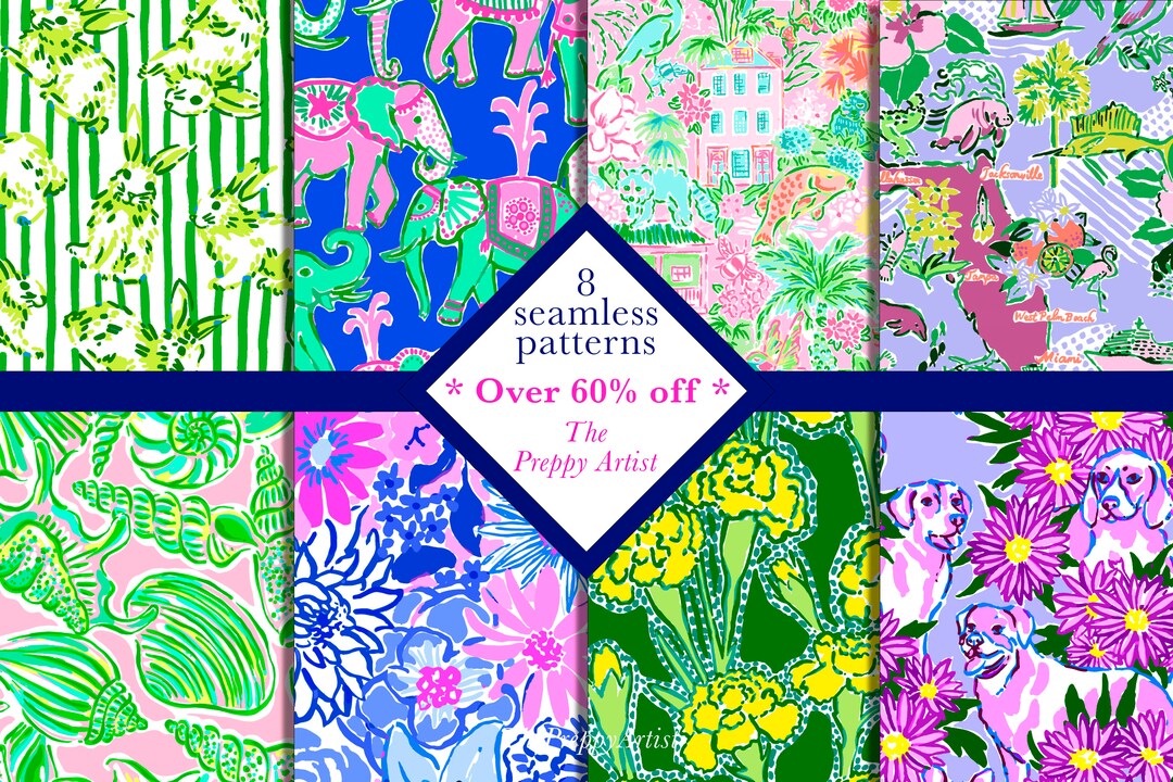 Instant Download Preppy Digital Pattern Bundle, Preppy Seamless Print ...