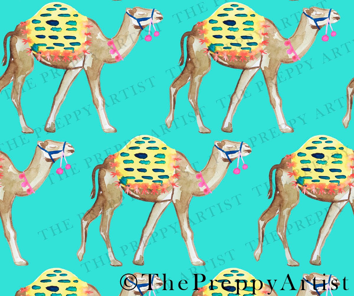 INSTANT DOWNLOAD Preppy Printable Camel Background, Camel Print, Camel ...