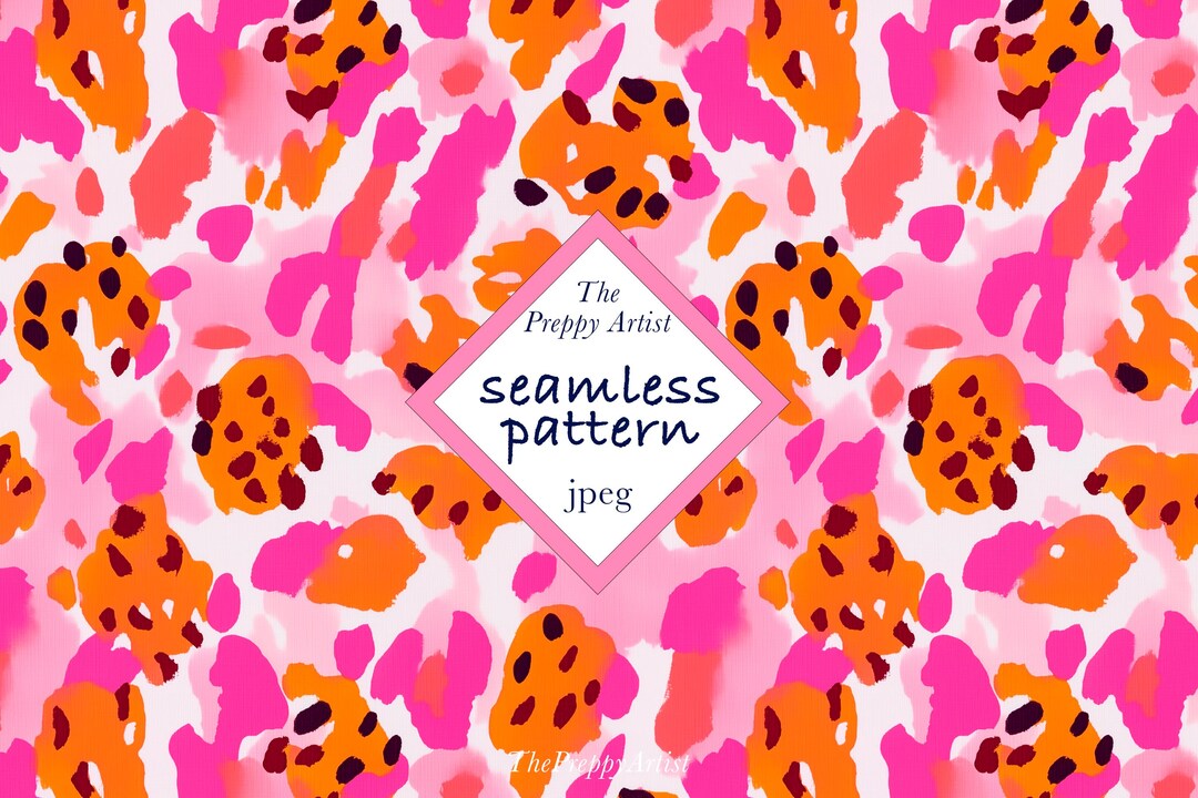 Preppy Leopard Print Pattern, Seamless Leopard Print Design, Pink and ...