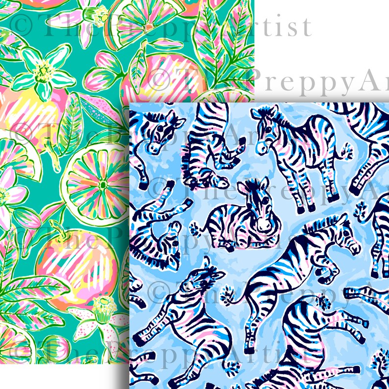 INSTANT DOWNLOAD Preppy Patterns Preppy Digital Paper - Etsy
