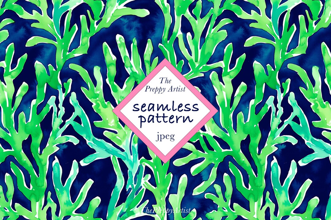 Bright Coral Pattern, Seamless Sea Coral Print, Preppy Coral Pattern ...