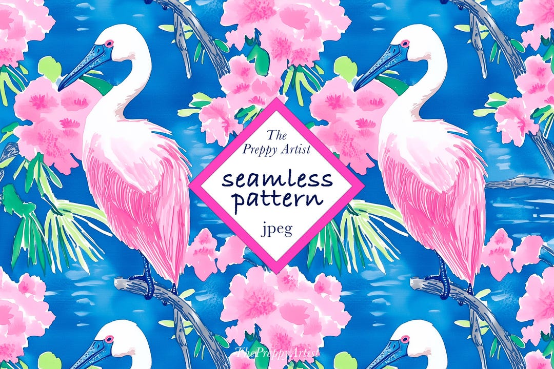 INSTANT DOWNLOAD Spoonbill Pattern, Spoonbill Print, Florida Bird ...
