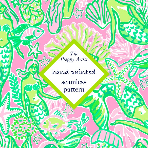 Preppy Mermaid - Etsy