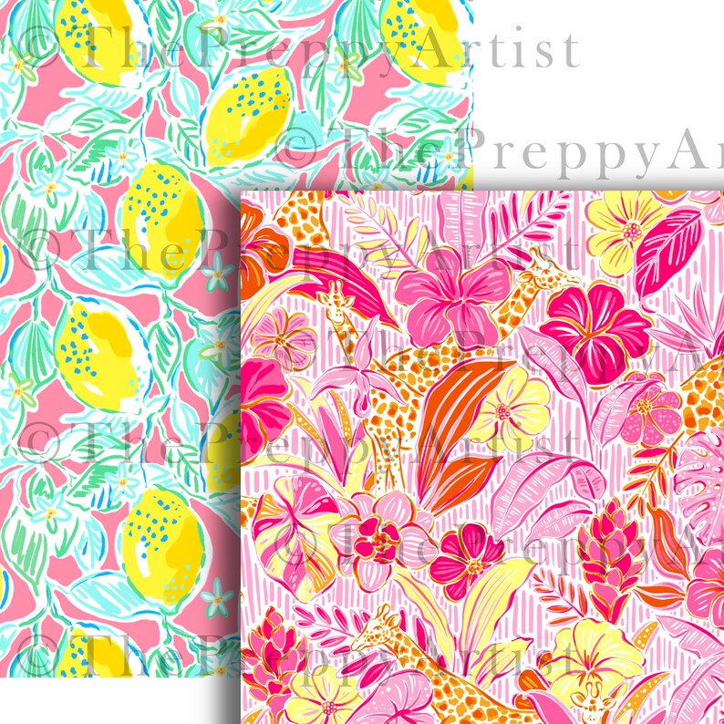 INSTANT DOWNLOAD Preppy Patterns Preppy Digital Paper - Etsy Australia
