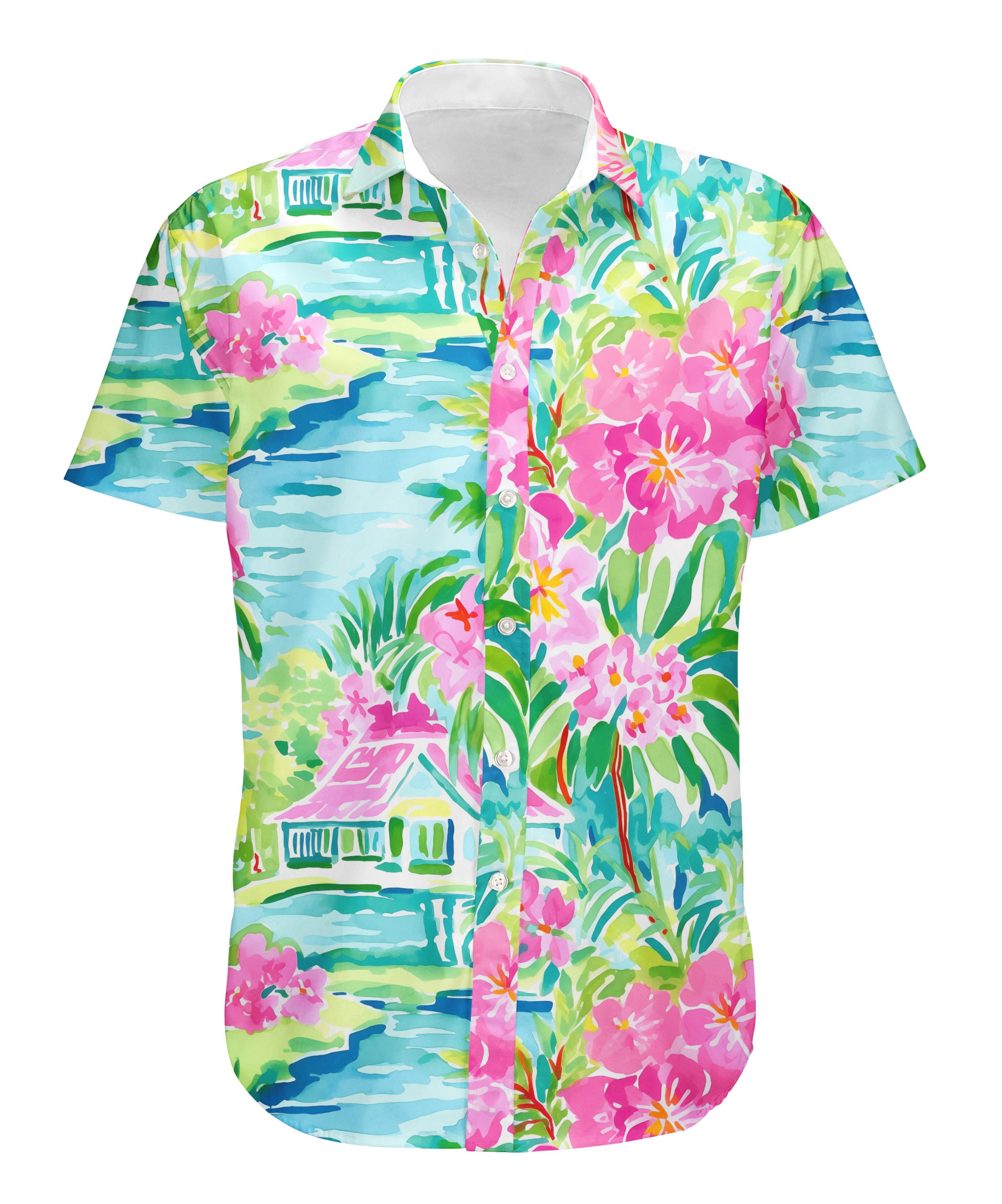 INSTANT DOWNLOAD Preppy Tropical Beach Cottage Pattern, Seamless ...