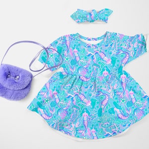 Preppy Pink and Blue Mermaid Pattern, Seamless Mermaid Print, Cute ...