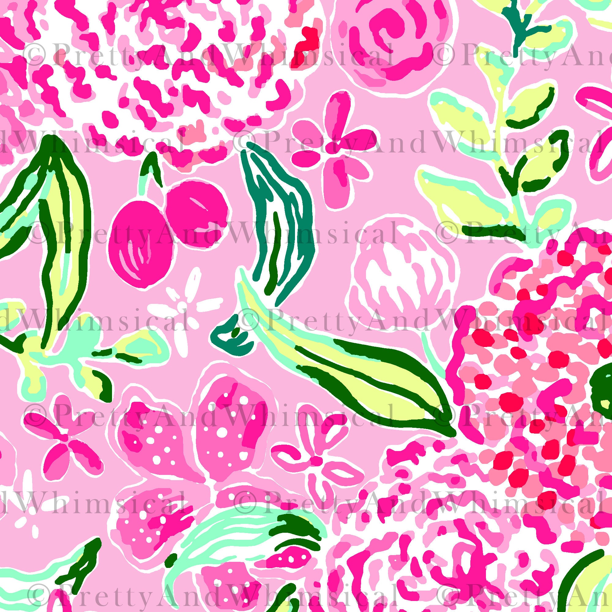 INSTANT DOWNLOAD Preppy Floral Pattern Seamless Design - Etsy