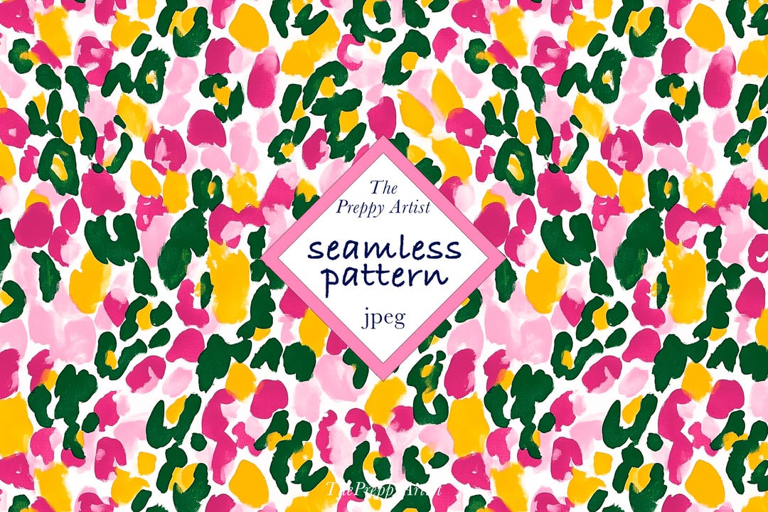 Preppy Leopard Print Pattern, Seamless Leopard Print Design, Pink and ...