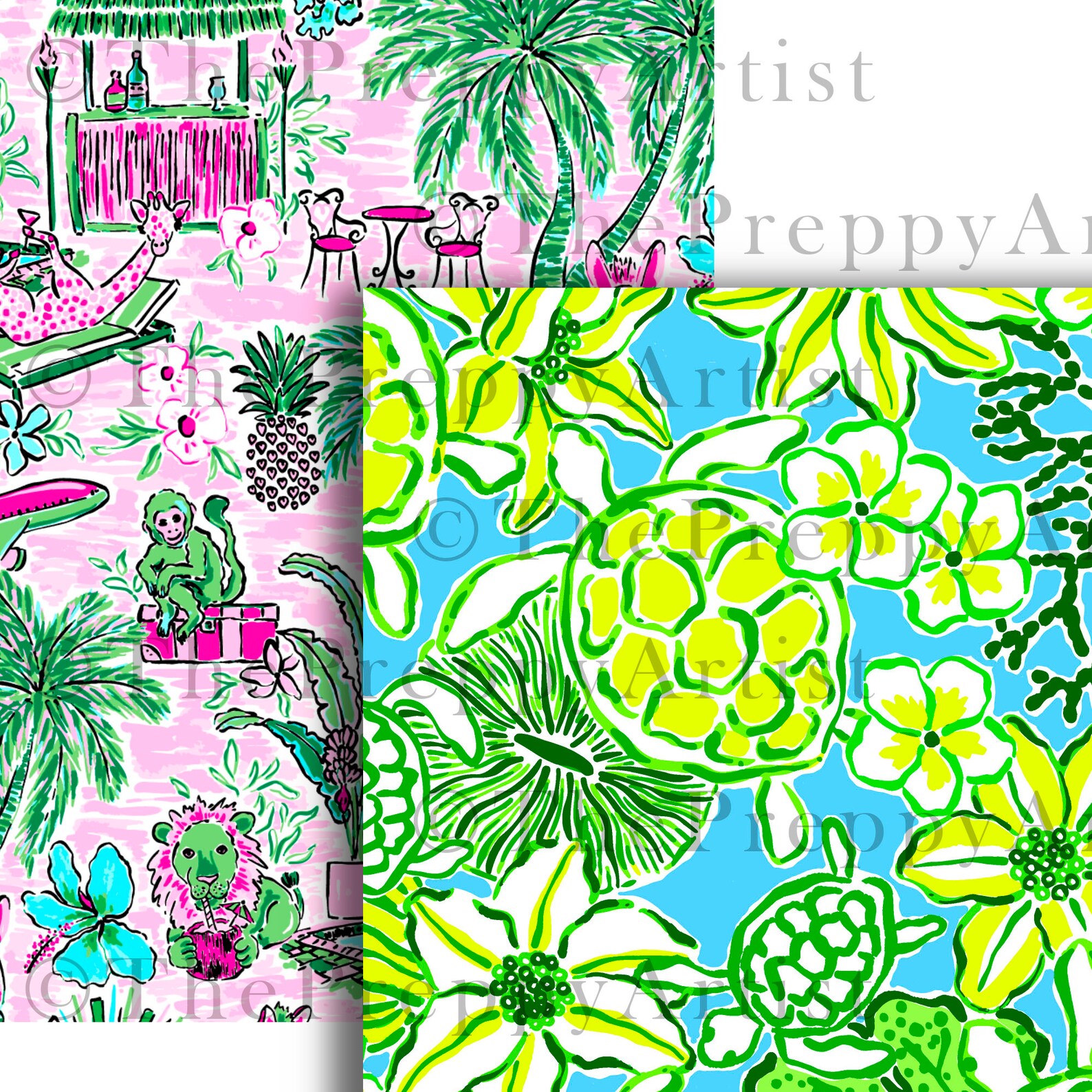 INSTANT DOWNLOAD Preppy Patterns Preppy Digital Paper - Etsy