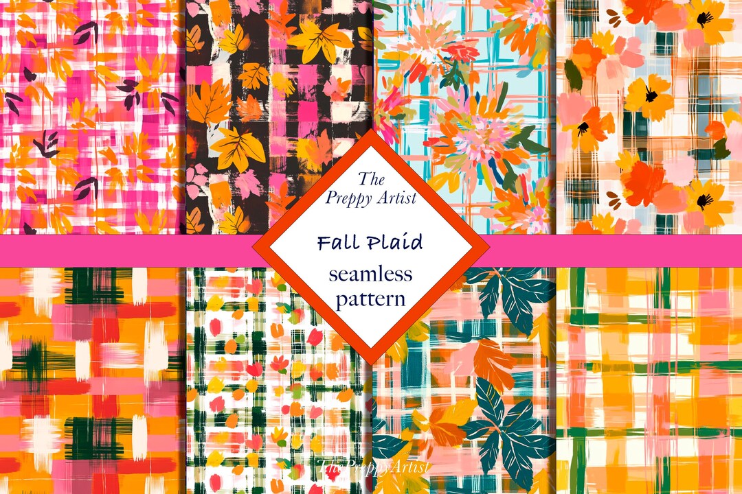 Fall Plaid Patterns, Seamless Fall Plaid Designs, Fall Backgrounds ...