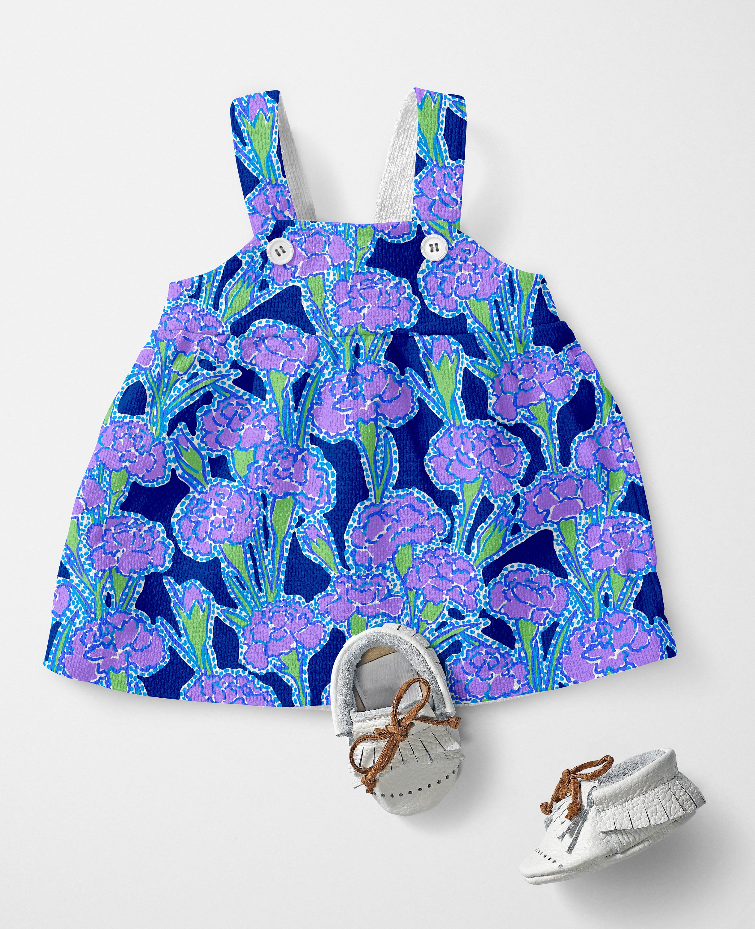 Instant Download Preppy Purple and Blue Floral Digital Pattern ...