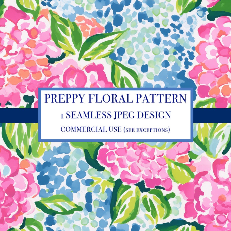 Preppy Floral - Etsy