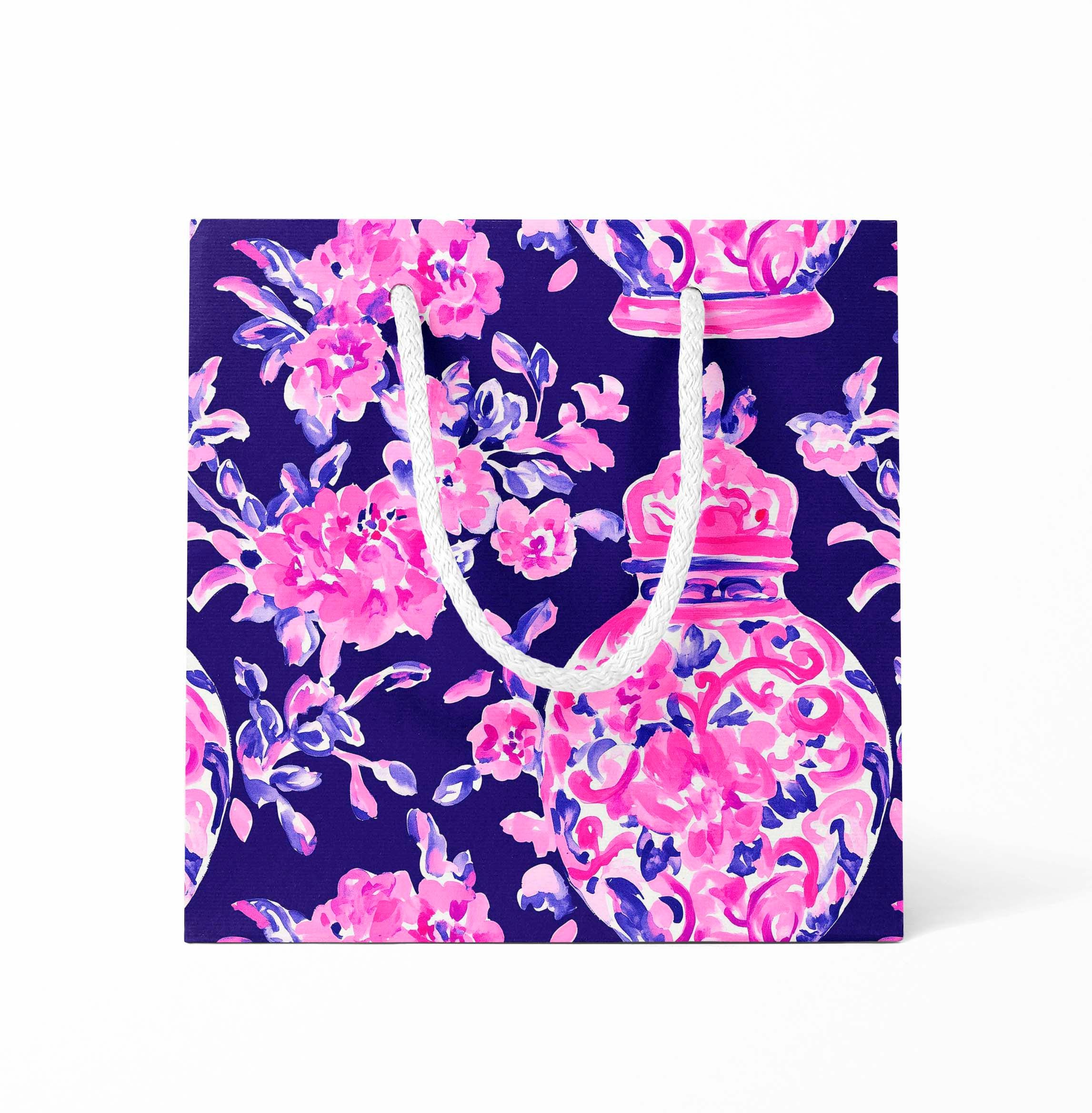 Preppy Pink and Purple Ginger Jar Patterns, Seamless Ginger Jar Designs ...