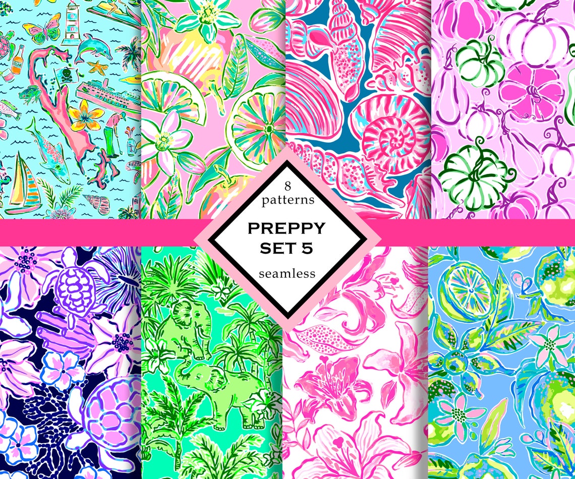 INSTANT DOWNLOAD Preppy Patterns Preppy Digital Paper - Etsy
