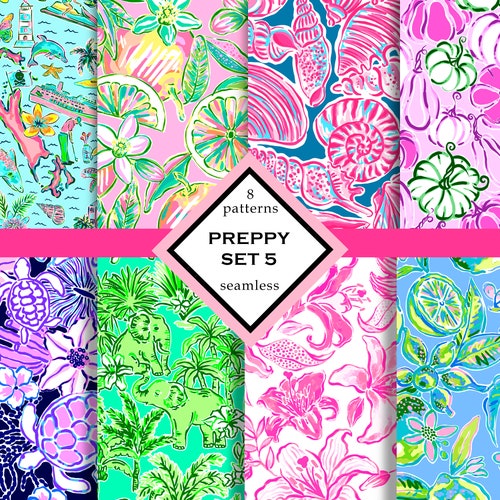 INSTANT DOWNLOAD Preppy Patterns Preppy Digital Paper - Etsy