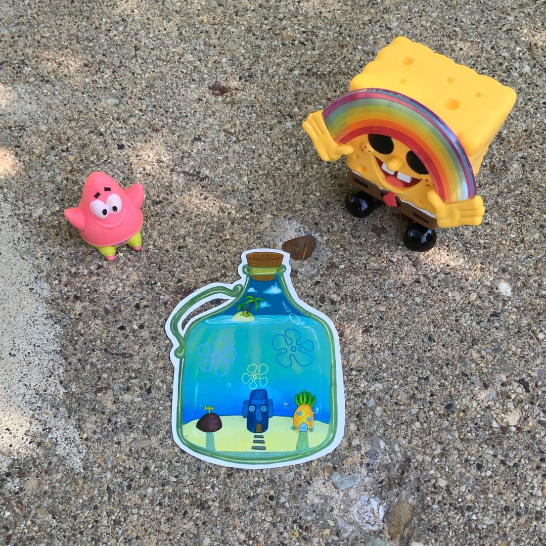 Bikini Bottom in a Bottle Sticker Glossy Vinyl Sticker - Etsy