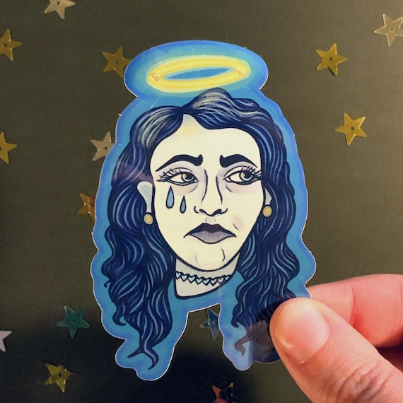 Broken Halo Sad Angel Vinyl Die Cut Sticker | Etsy
