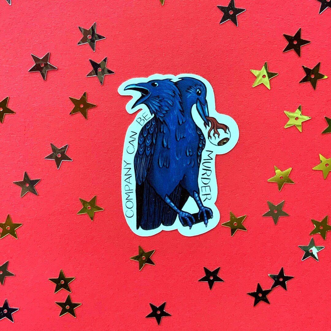 Company Can Be Murder Two-headed Crow Die-cut Glossy Vinyl - Etsy
