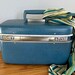 Vintage Train Case//1960s Blue Cosmetic Travel Makeup Bag //samsonite ...