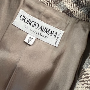 Vintage Giorgio Armani Blazer, Wool Silk Plaid Jacket, US 6 - Etsy