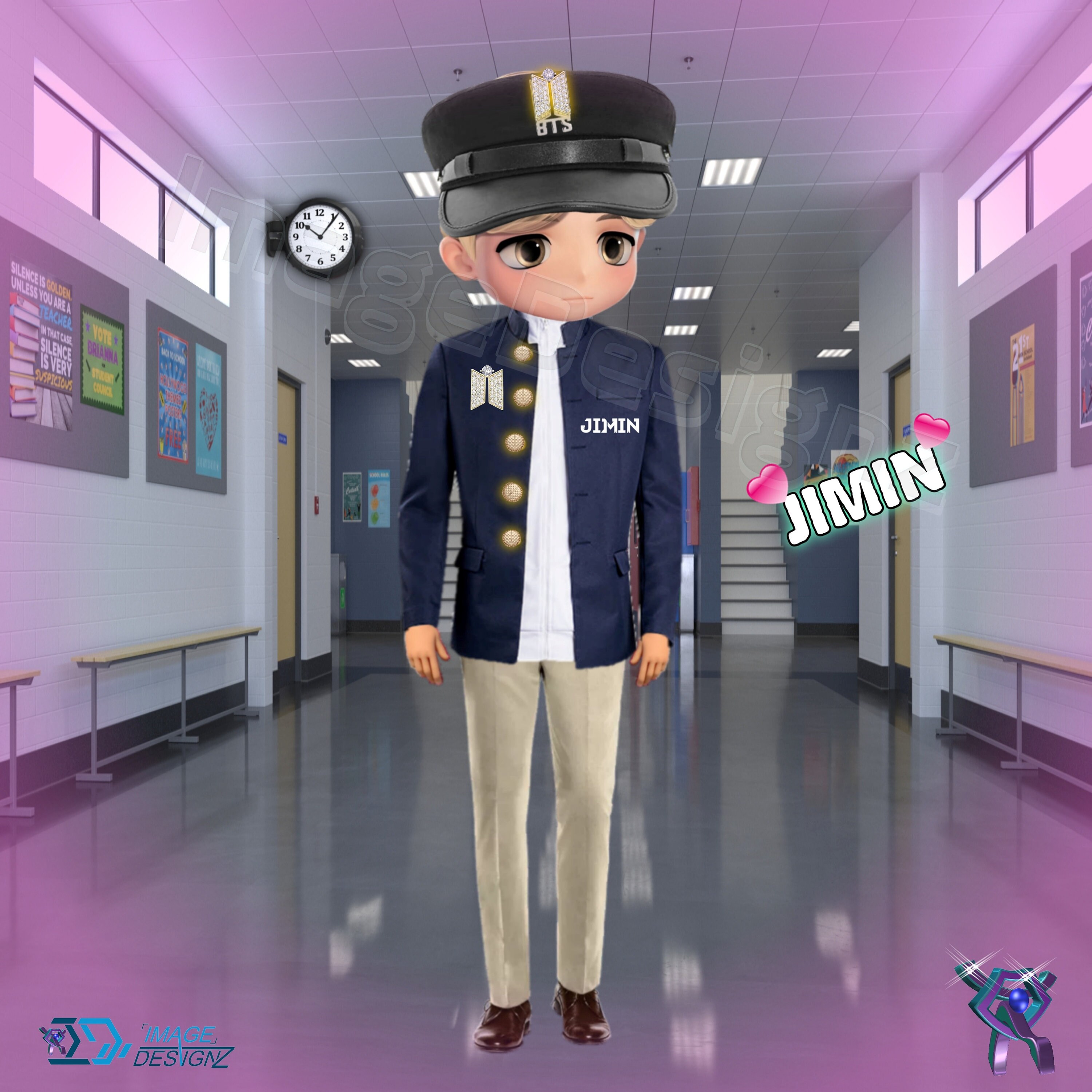 BTS Tinytan 3D Kpop Digital Download Digital Art Bundle Printable Cute BTS Bangtan Boys JPG Army ...