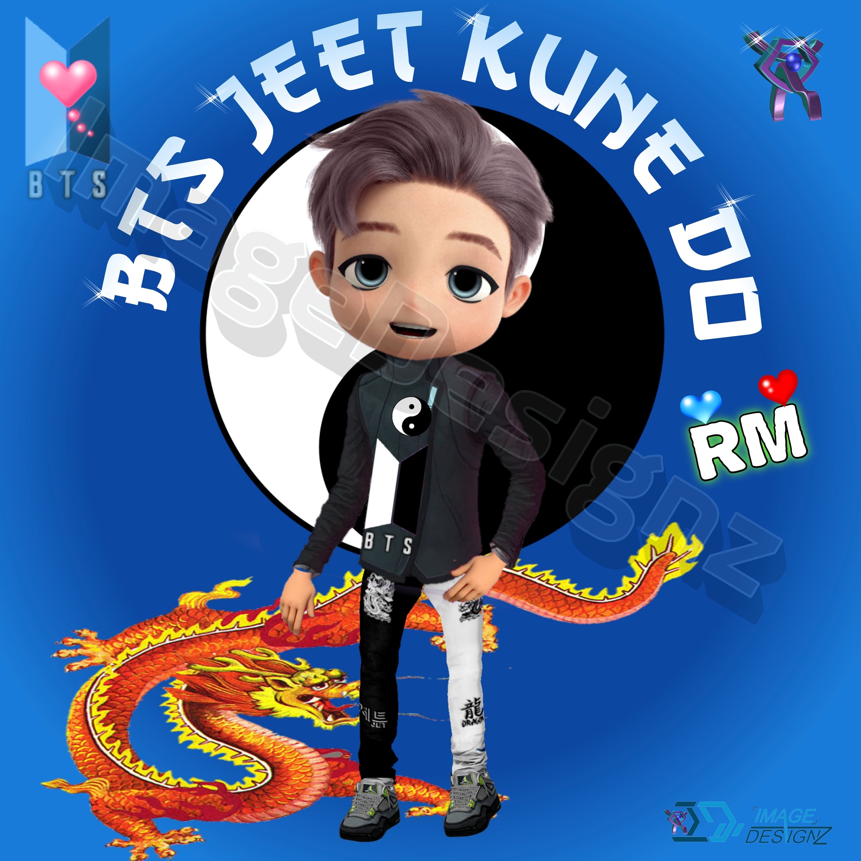 BTS Tinytan 3D Kpop Digital Download Digital Art Bundle Printable Cute ...