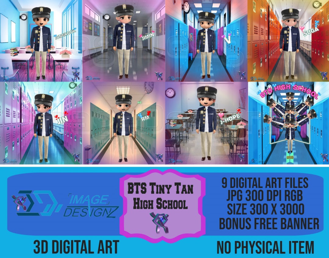 BTS Tinytan 3D Kpop Digital Download Digital Art Bundle - Etsy