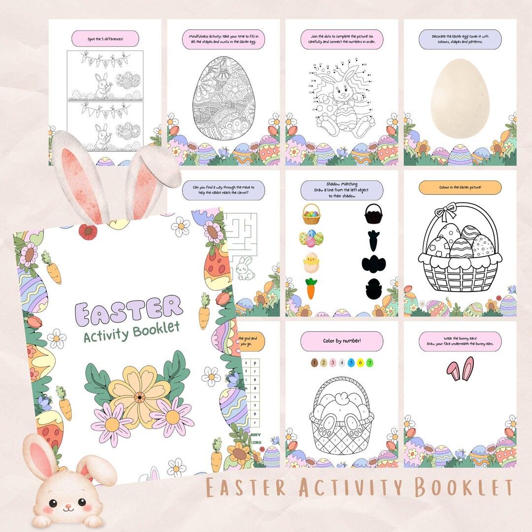 Easter Activity Booklet for Kids | Printable Spring Worksheets (digital ...