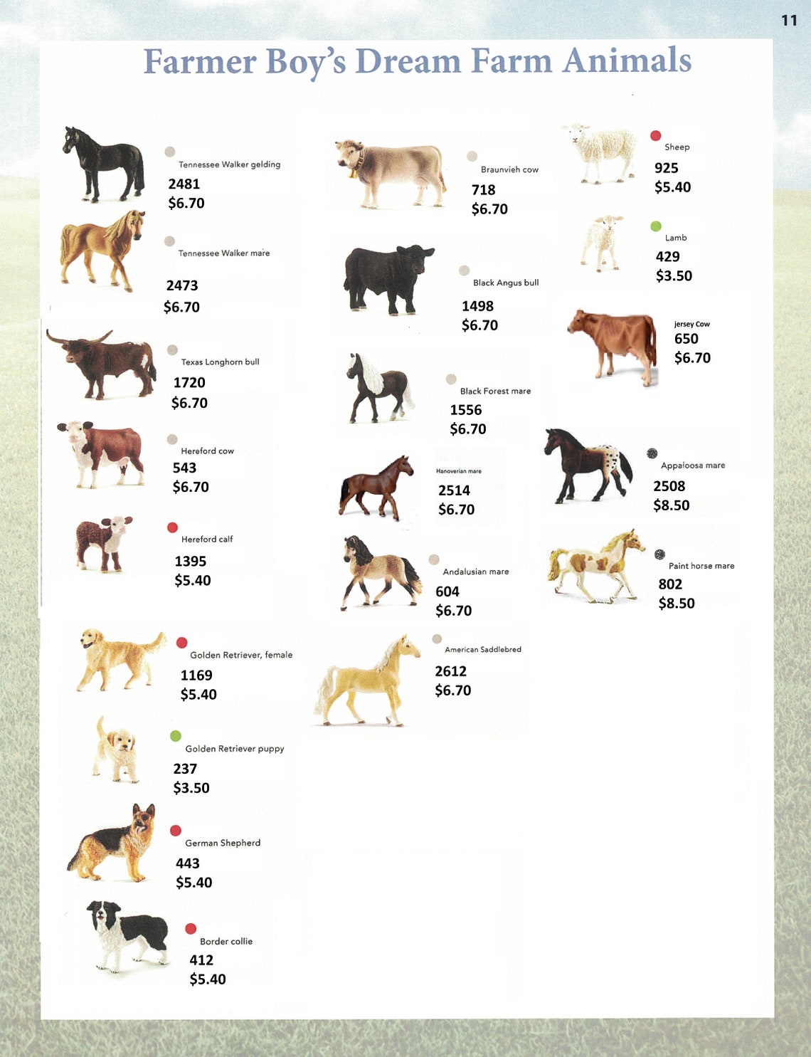 FARM ANIMAL List. Accessory Animals to Add to the Amish Farm, Ranch ...