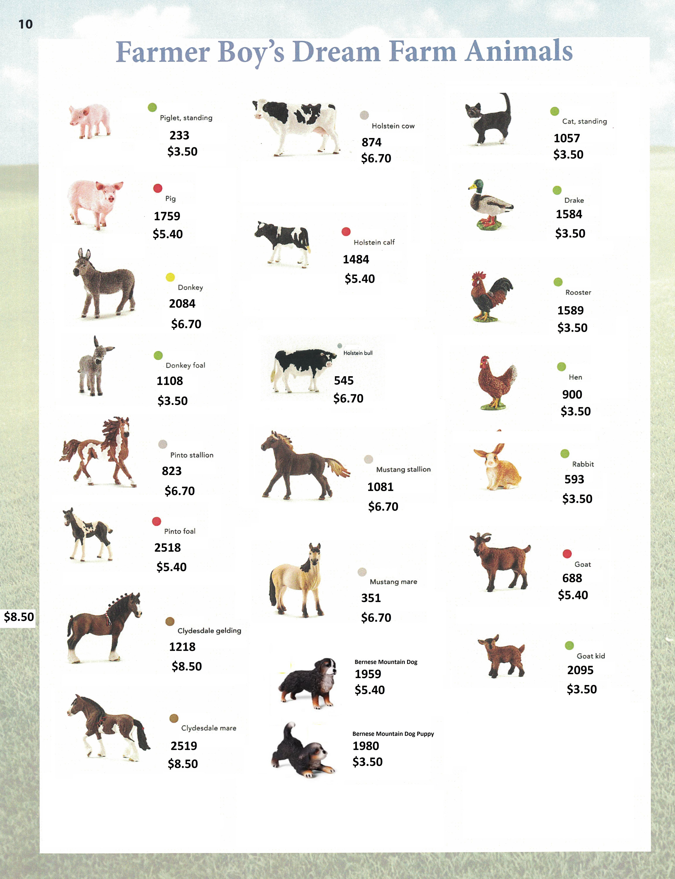 FARM ANIMAL List. Accessory Animals to Add to the Amish Farm, Ranch ...