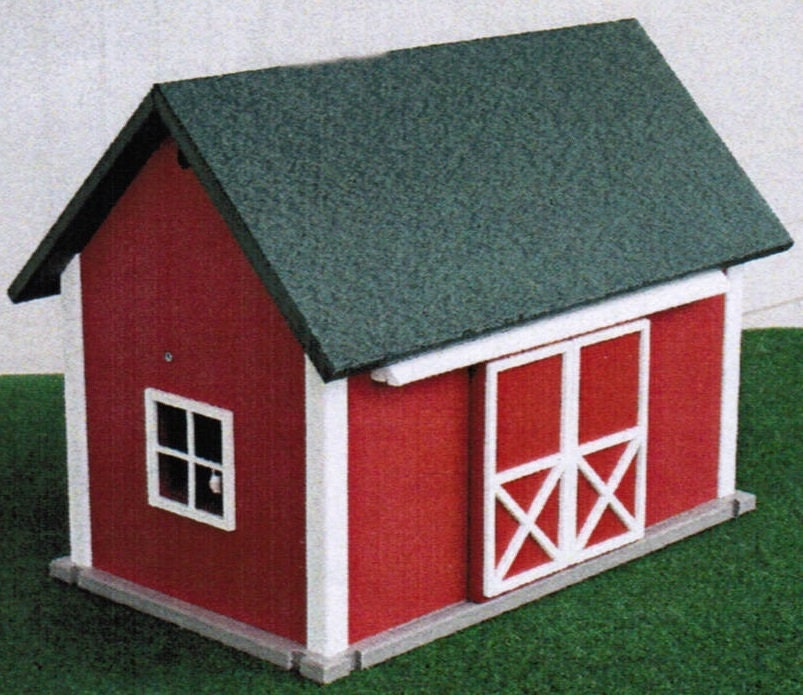 RED BARN ONLY. Has a Lift off Roof and Sliding Doors, Hay Loft, Stalls ...