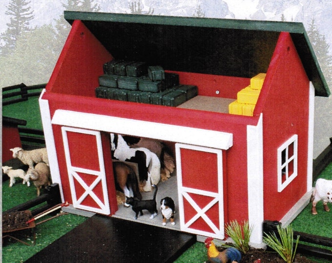RED BARN ONLY. Has a Lift off Roof and Sliding Doors, Hay Loft, Stalls ...
