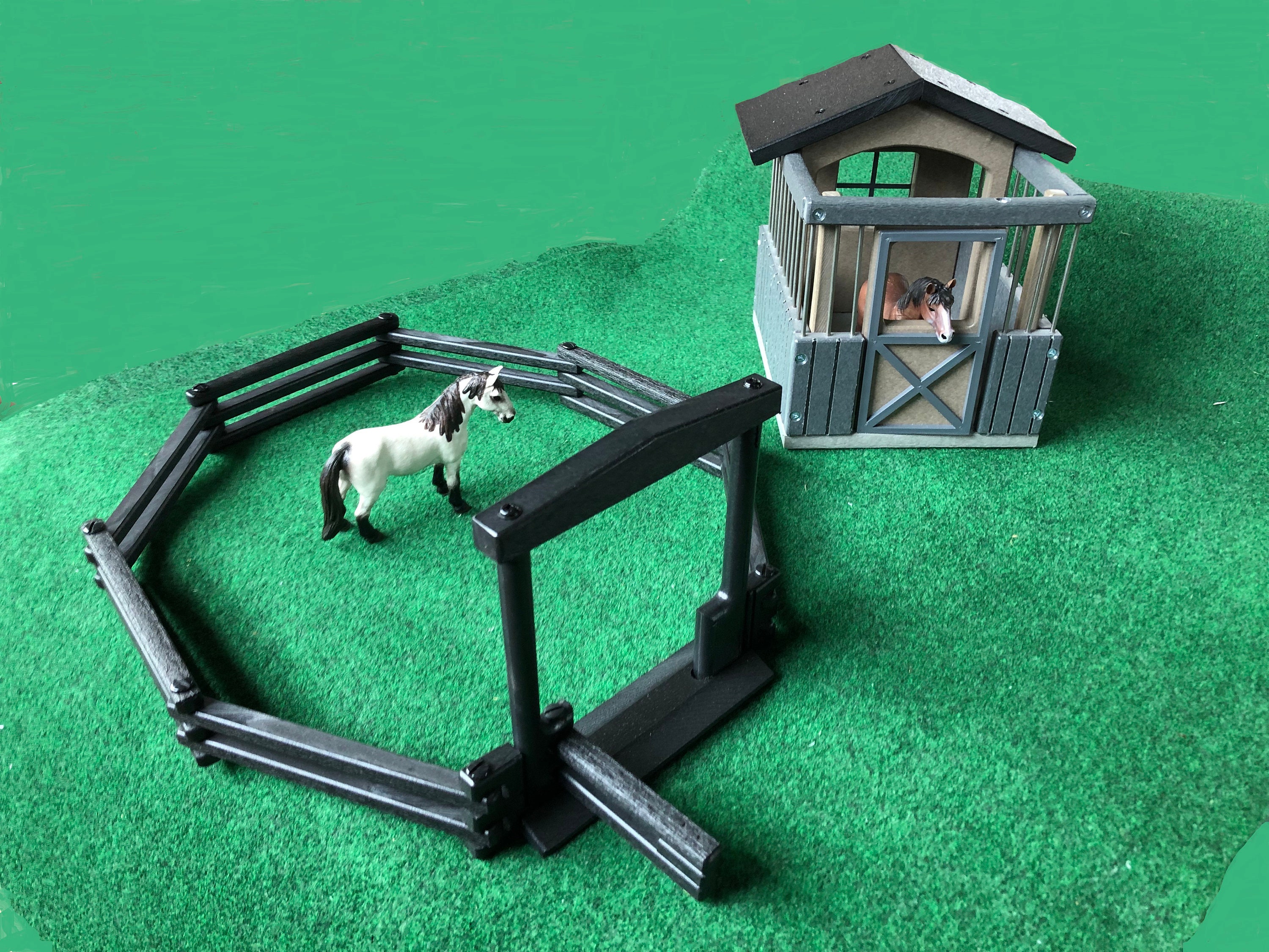 Horse Stable Assortment for Two Horses. Farm Toys, Hand Made U S A - Etsy