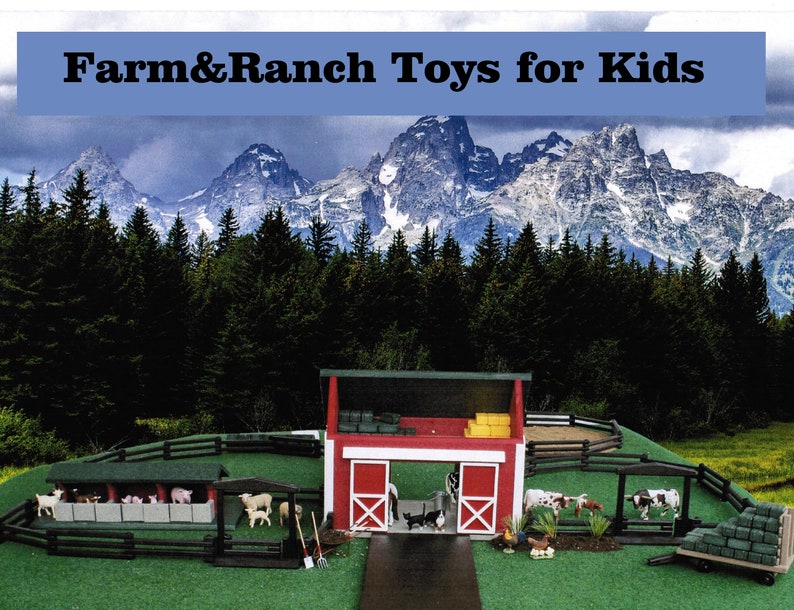 RED BARN ONLY. Has a Lift off Roof and Sliding Doors, Hay Loft, Stalls ...