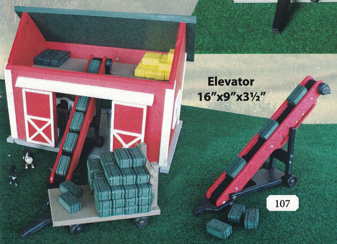 Hay & Elevator PACKAGE Includes Elevator, Hay Wagon, Tractor and 24 ...