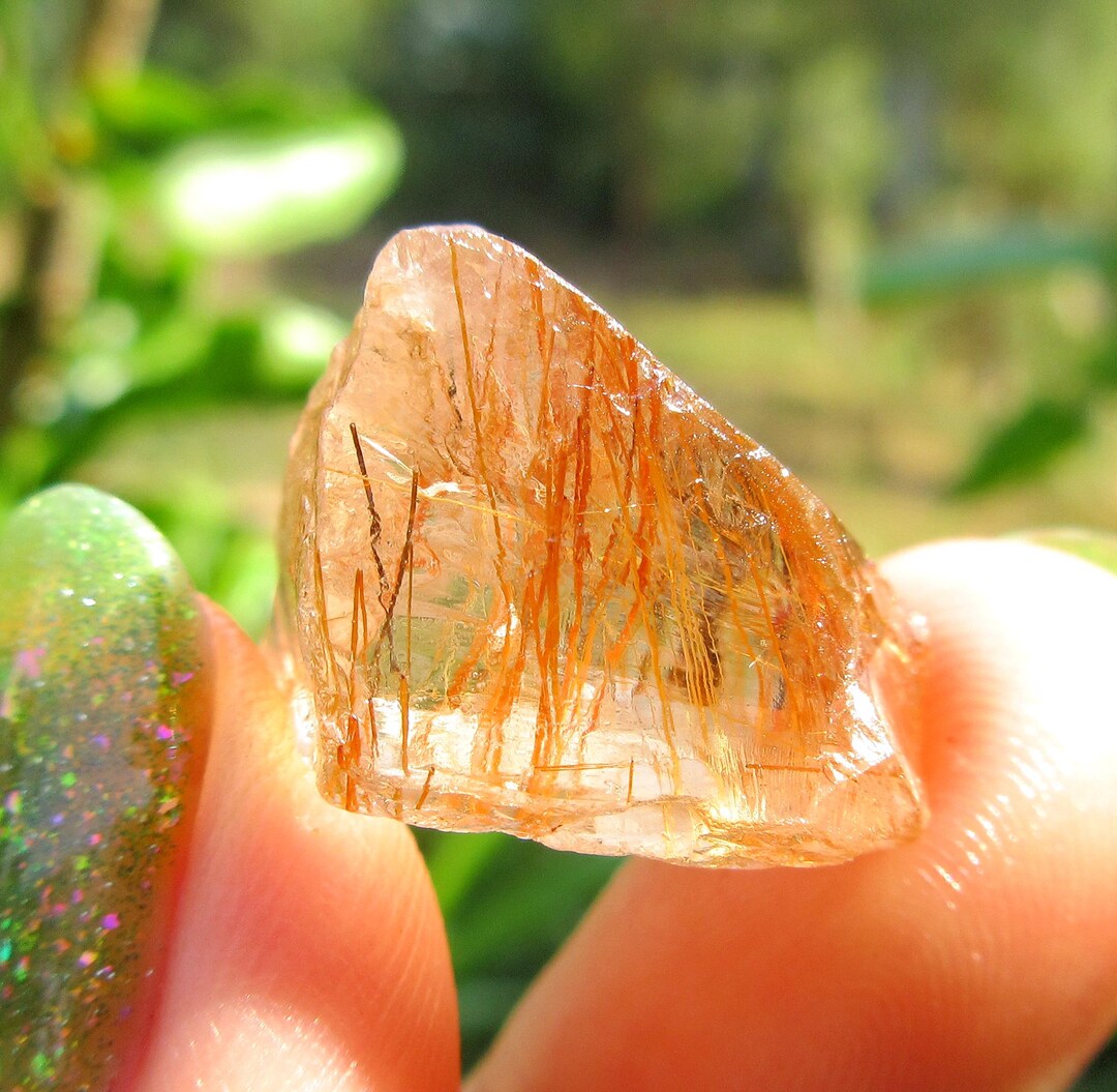Golden Rutile Quartz Raw Crystal Piece. 37.45 Crts - Etsy