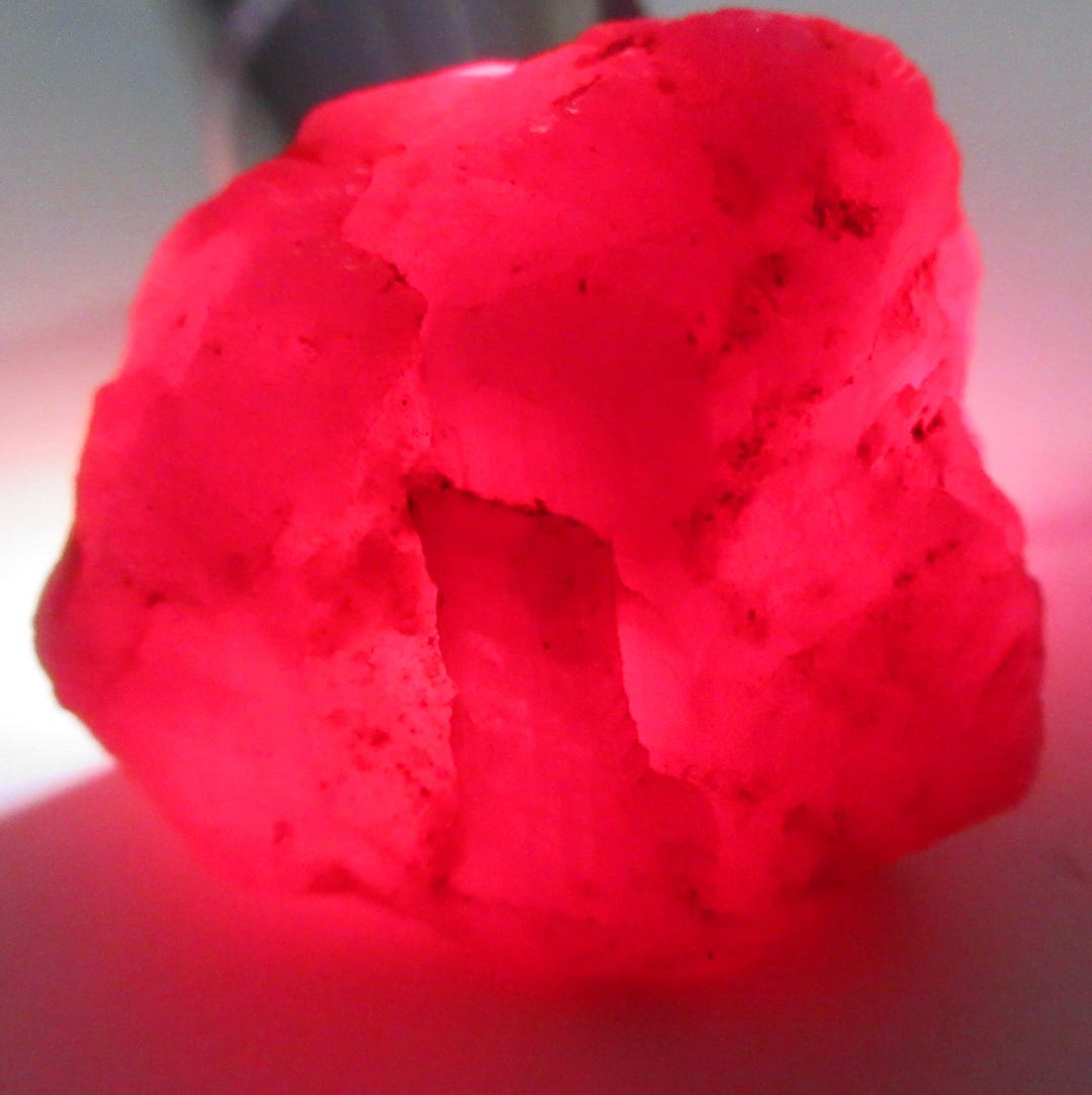 Huge Ruby Rough Crystal. Beautiful Translucent Ruby Crystal. 37 Gram ...