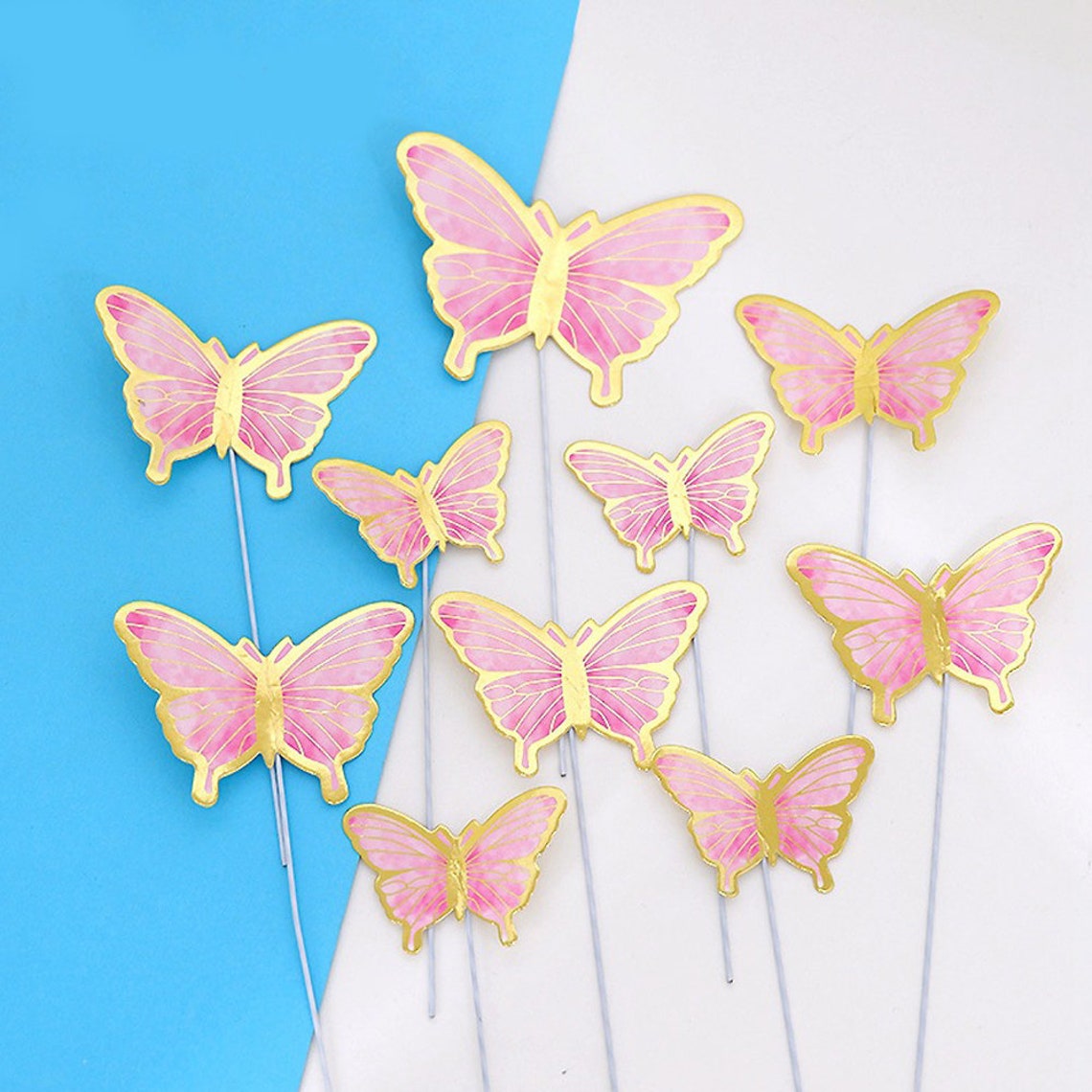 Butterfly Cake Topper Butterfly Cake Accessories Blue Butterflies Cake ...