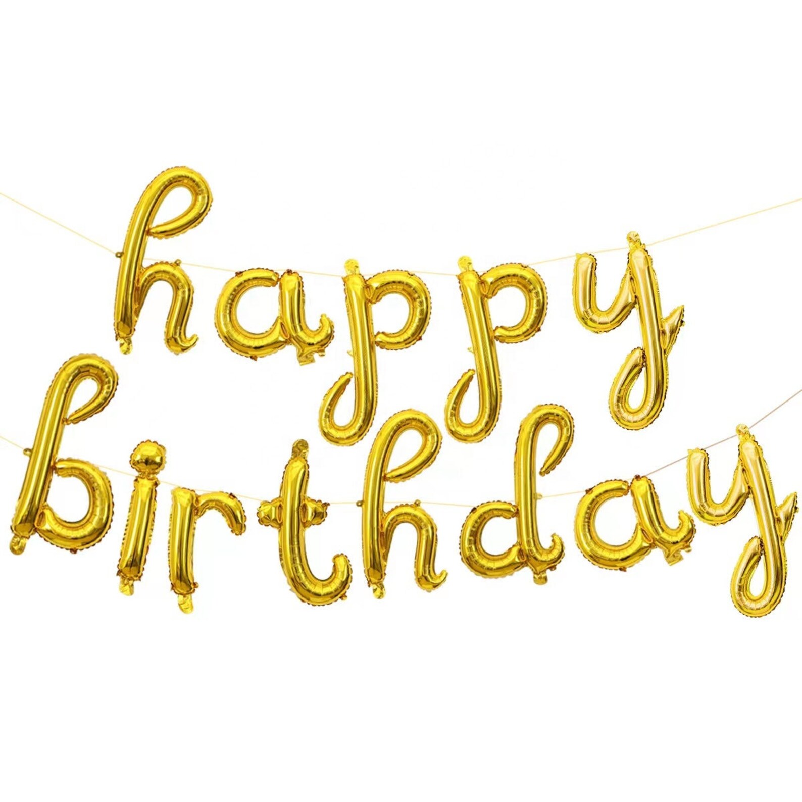 Script Happy Birthday Banner Balloons - Etsy