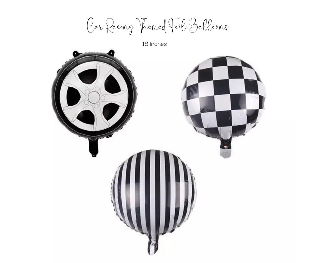 Racing Theme Balloons Tire Flag Checkered Balloon Tire Floaty Party ...