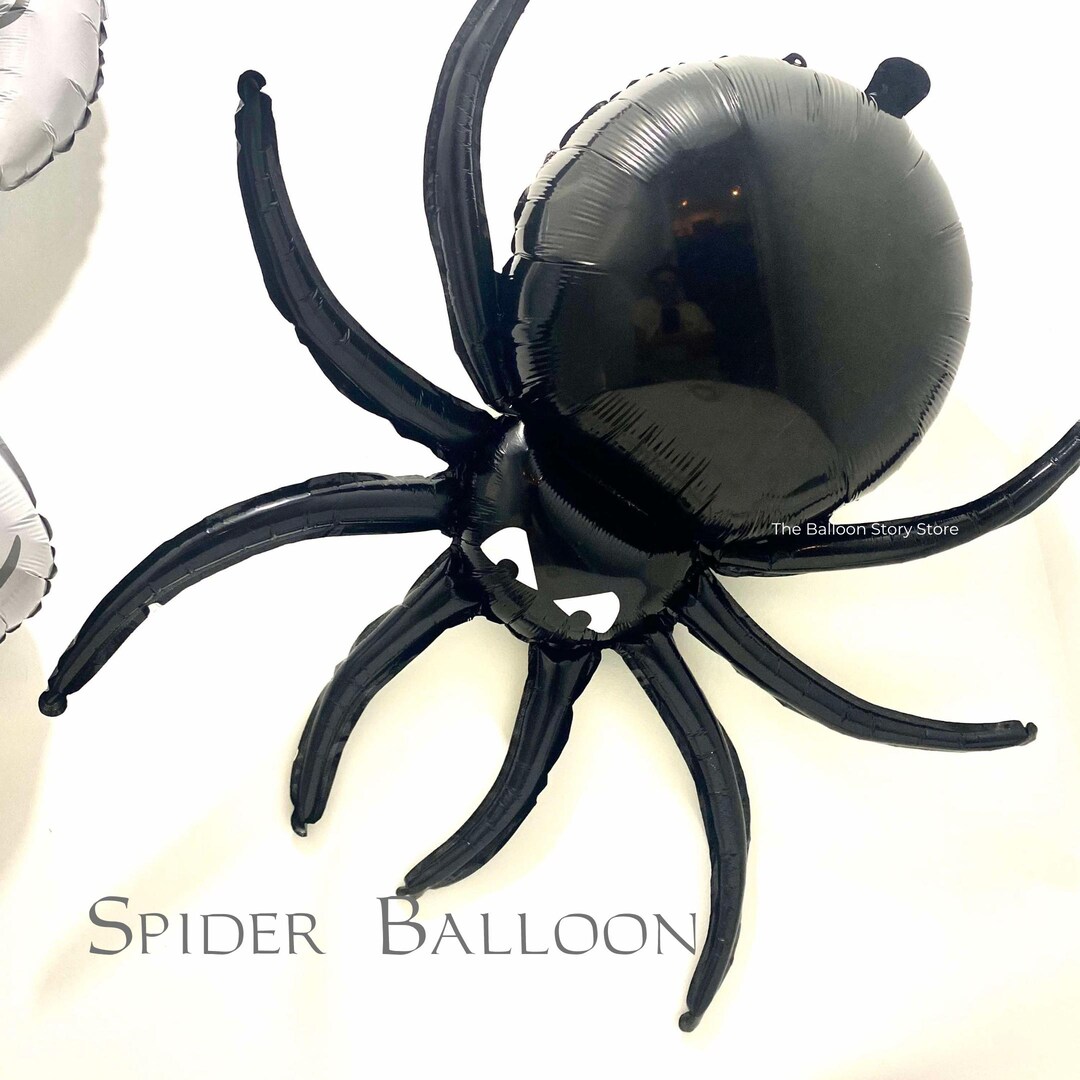 Black Spider Balloon, Spooky Balloon, Halloween Foil Balloon, Scary ...