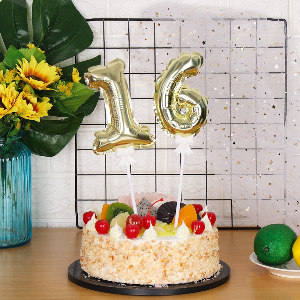 Mini Balloon Number Cake Topper - Etsy Canada